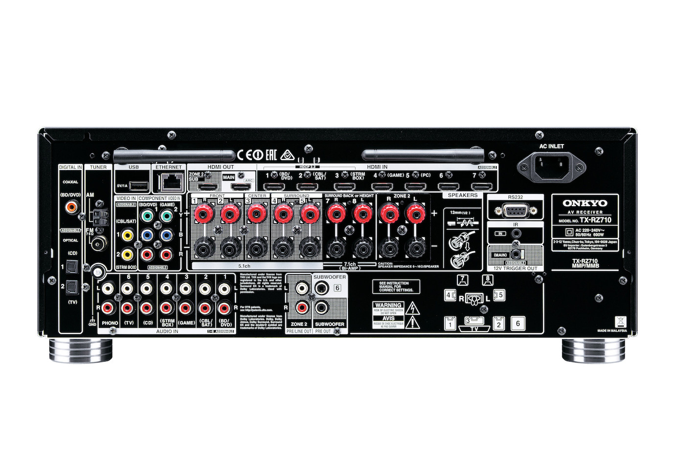 Onkyo TX-RZ710 7.2-Kanal-AV-Netzwerk-Receiver - schwarz - Demoware ...